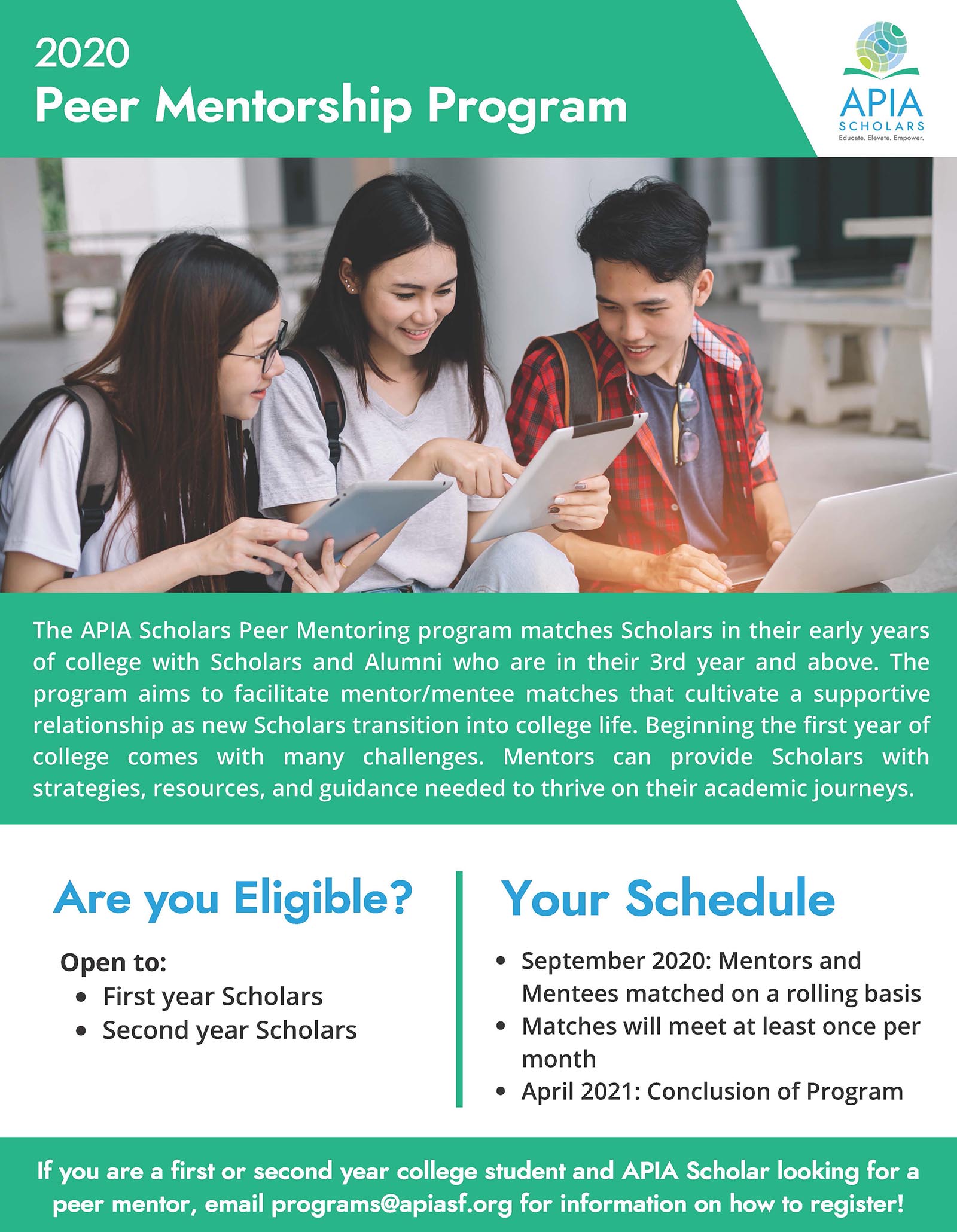 Peer Mentorship Program - APIA Scholars : APIA Scholars